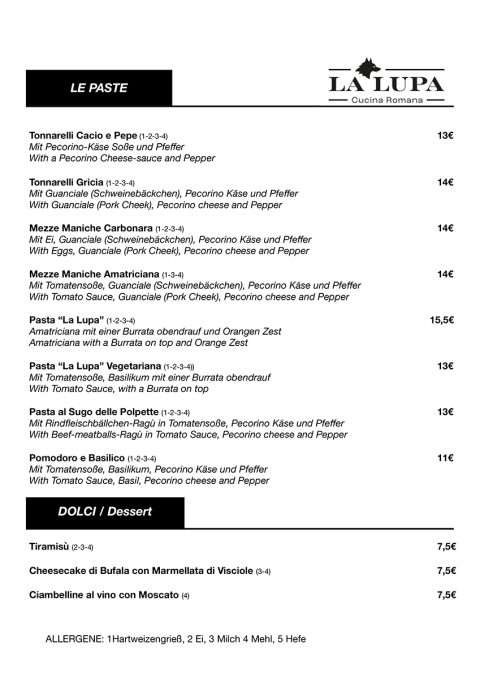 LA LUPA - Cucina Romana